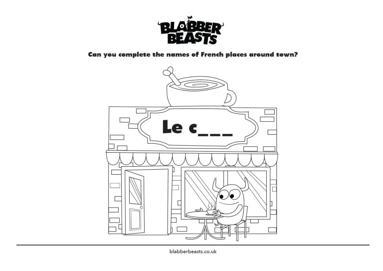 Places Around Town | Worksheet | Blabber Beasts